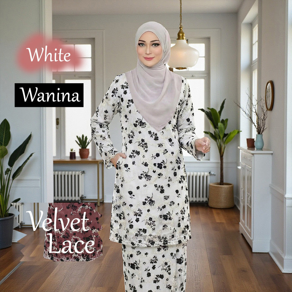 Wanina Velvet Baju Kurung – Hannah Singapore